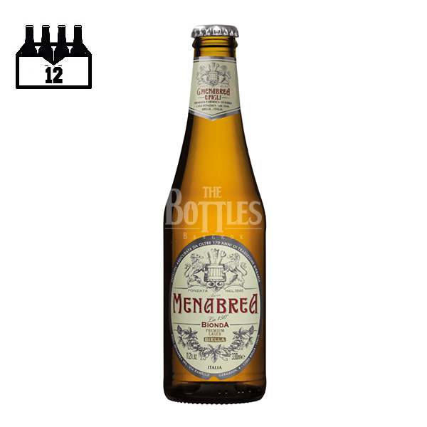 Menabrea Lager Bionda (Draft Beer) 330 ML x 12 Bottles - The Bottles BKK